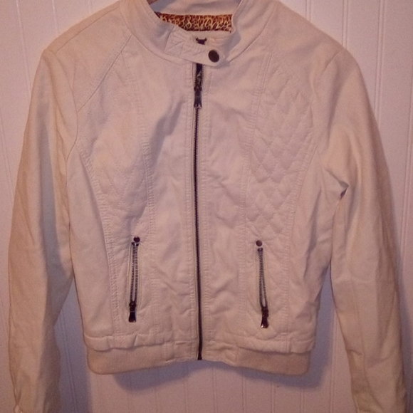 Ci Sono | Jackets & Coats | Ci Sono By Cavalini Zip Cream Color Jacket ...